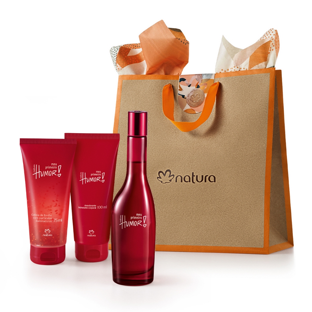 Presente Natura Meu Primeiro Humor (Colônia 75ml + Geleia Banho 75ml ...