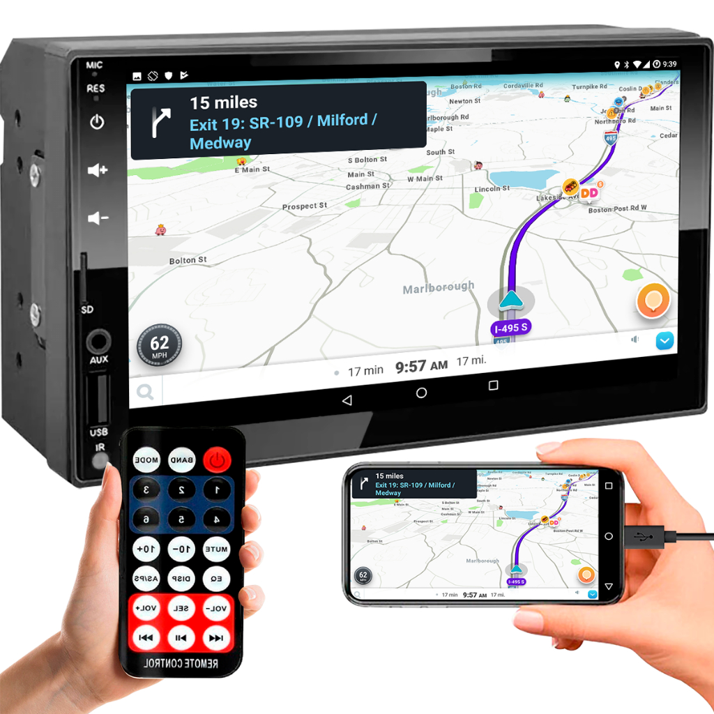 Central Multimídia First Option 7830 Espelha Android e IOS com Bluetooth USB e Leitor de Cartão ...