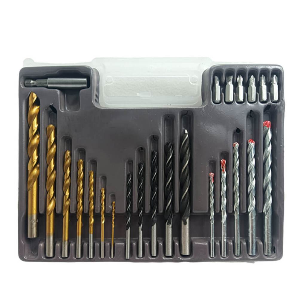 Kit Brocas e Bits Furadeira Buchas Carpintaria Luatek Modelo LWJ-195 ...