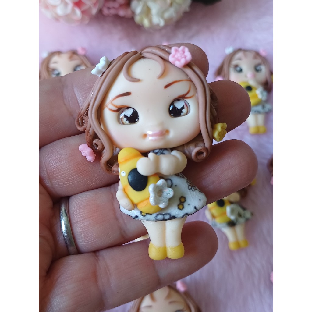 Aplique de biscuit menina favo de mel | Shopee Brasil