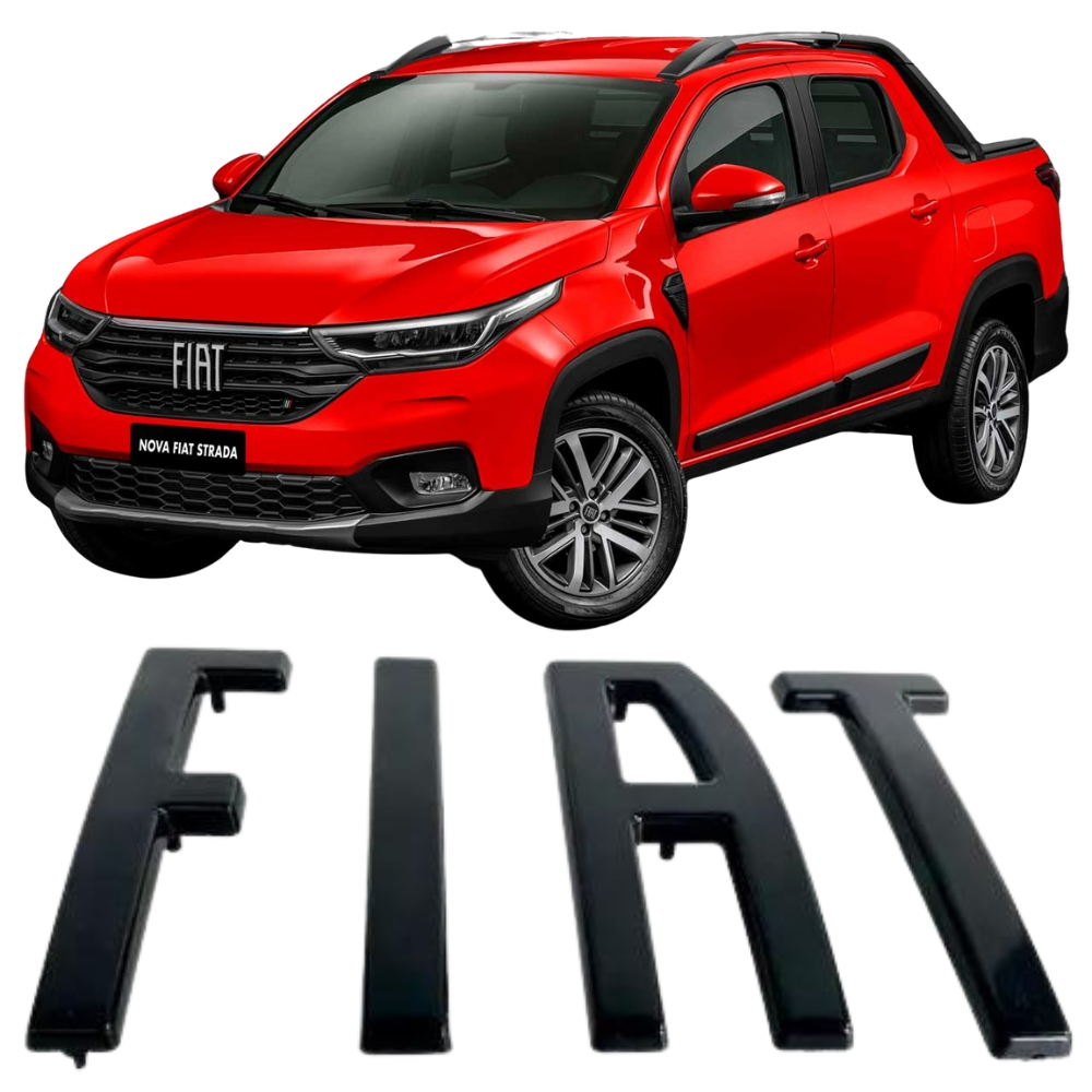 Logo Aplique Emblema Grade Parachoque Fiat Strada 2021 2022 2023 ...