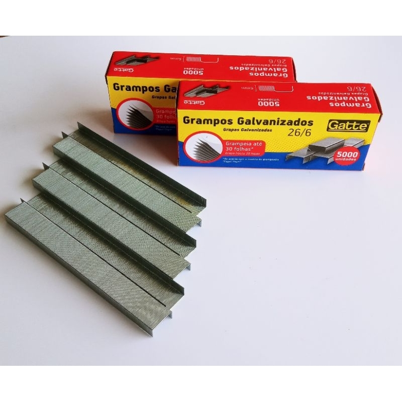 KIT 2 CAIXA DE GRAMPO P/ GRAMPEADOR 5 MIL EM CADA (10 MIL GRAMPOS NO ...