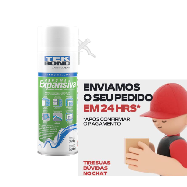 Espuma expansiva de PU 500ml - TEKBOND | Shopee Brasil