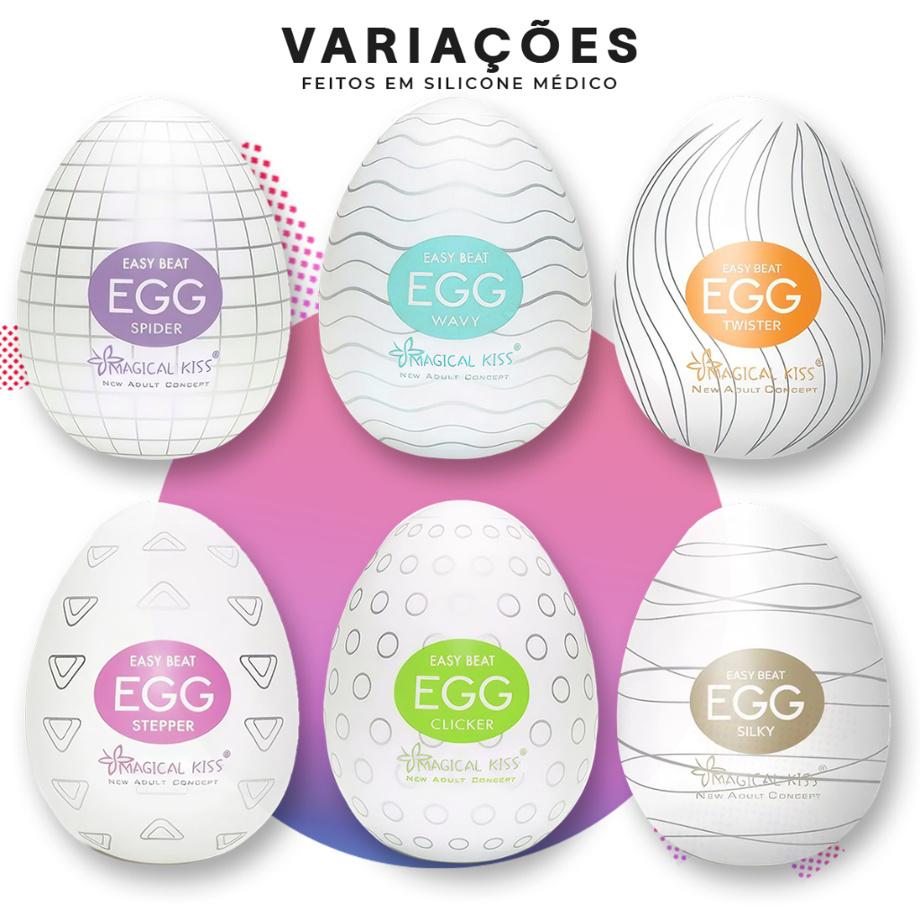 Masturbador Masculino Ovo Prazer Massageador Egg Magical Kiss | Shopee Brasil