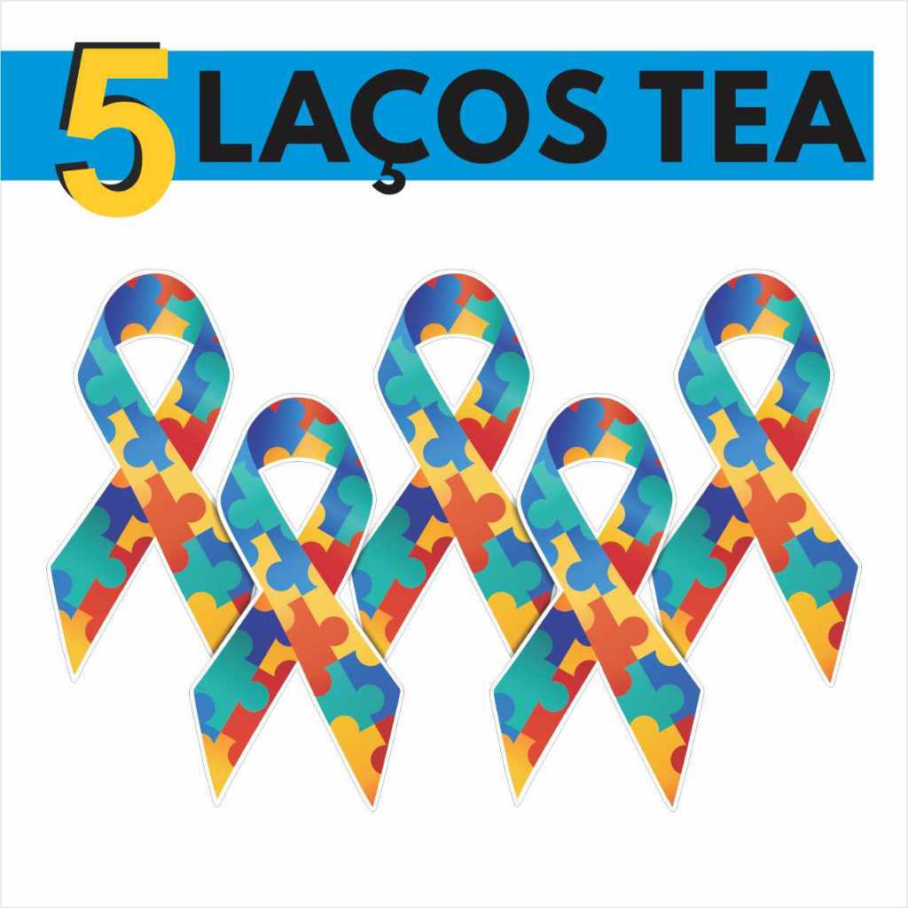 5 Adesivos autista , LAÇOS Simbolo TEA adesivo sticker ( 5 LAÇOS ...