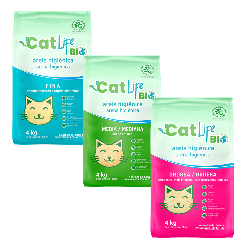 Areia Higiênica Cat Life para gatos c/ 4kg | Shopee Brasil