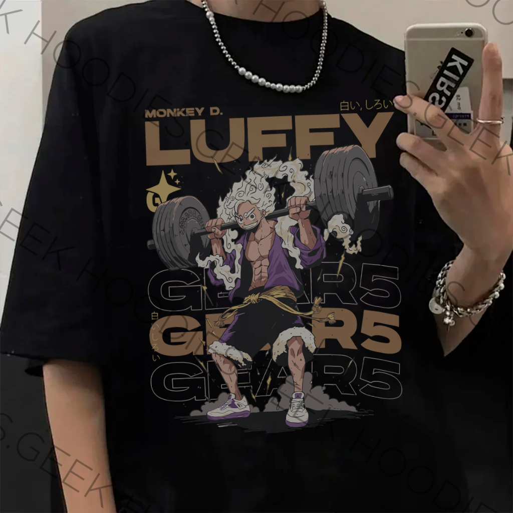 Camiseta Basica Algodao Luffy Gym Gear 5 Maromba Academia Bodybuilder ...