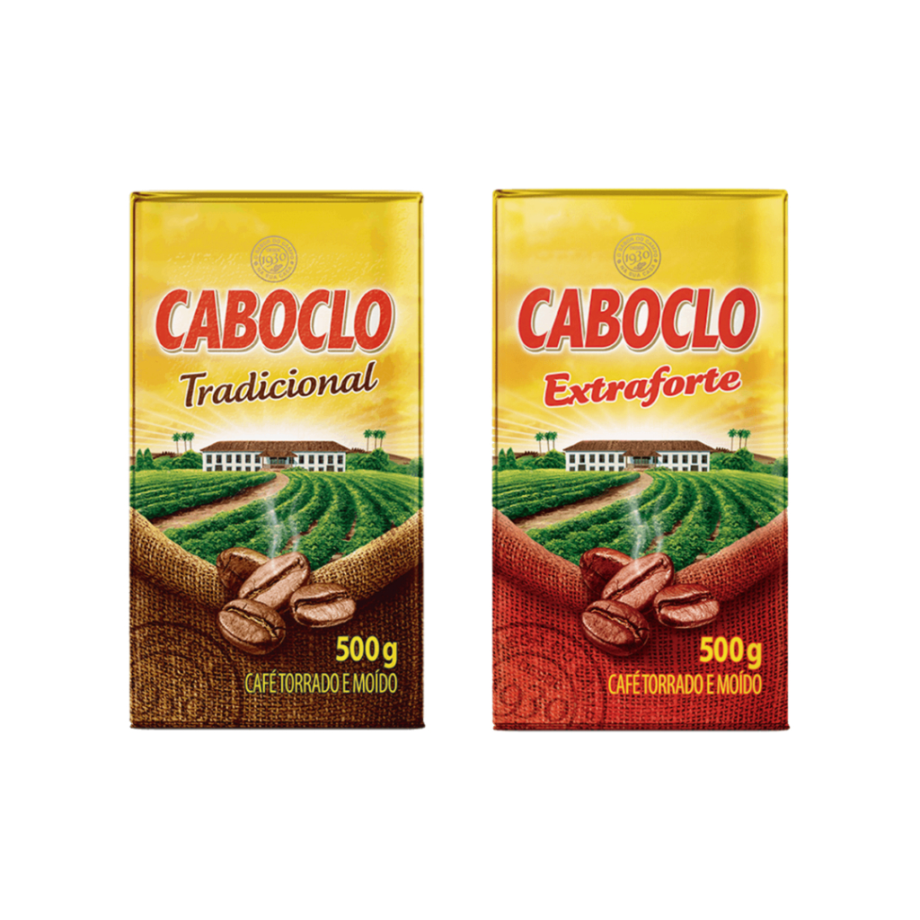 Kit com 3 Café Torrado e Moído Caboclo Vácuo - Tradicional, Extraforte ...