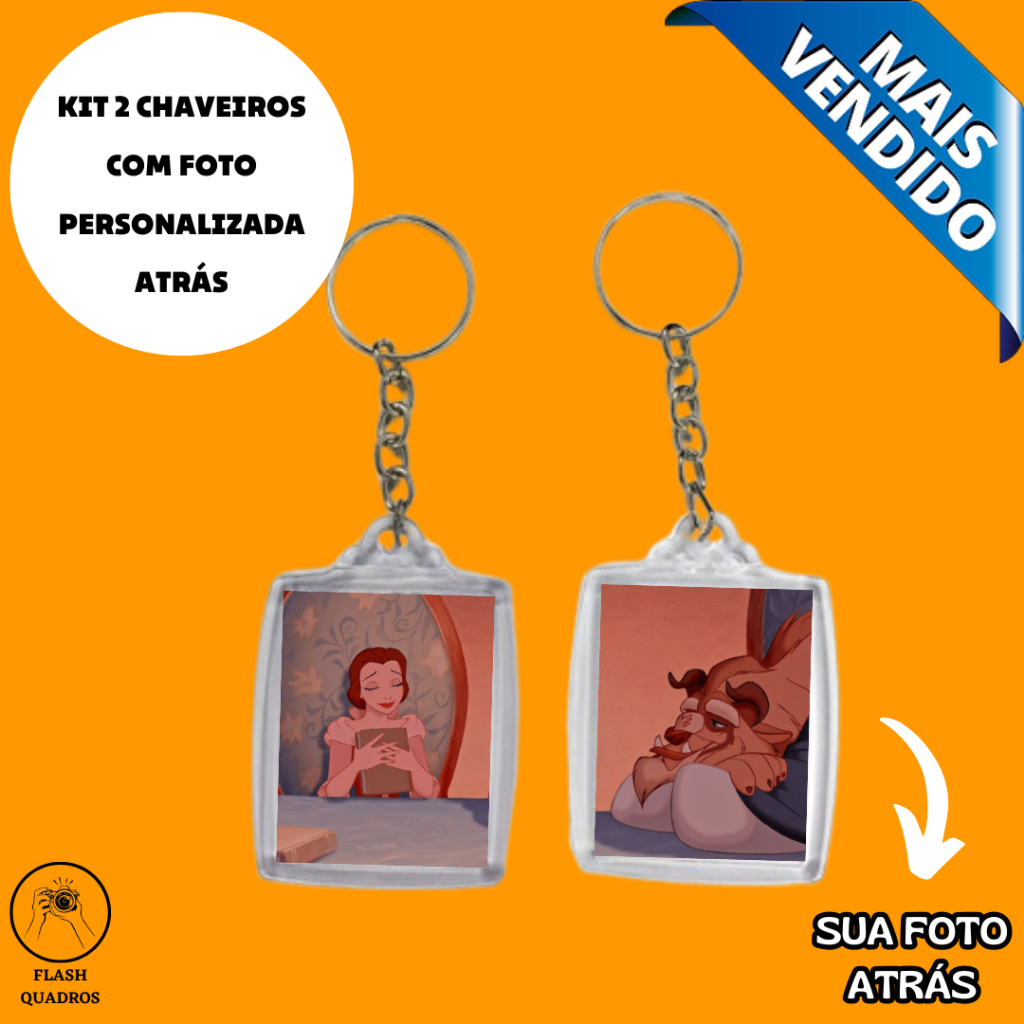 Kit 2 Chaveiros com Foto Personalizada QUE SE COMPLETAM - FULLL HD ...