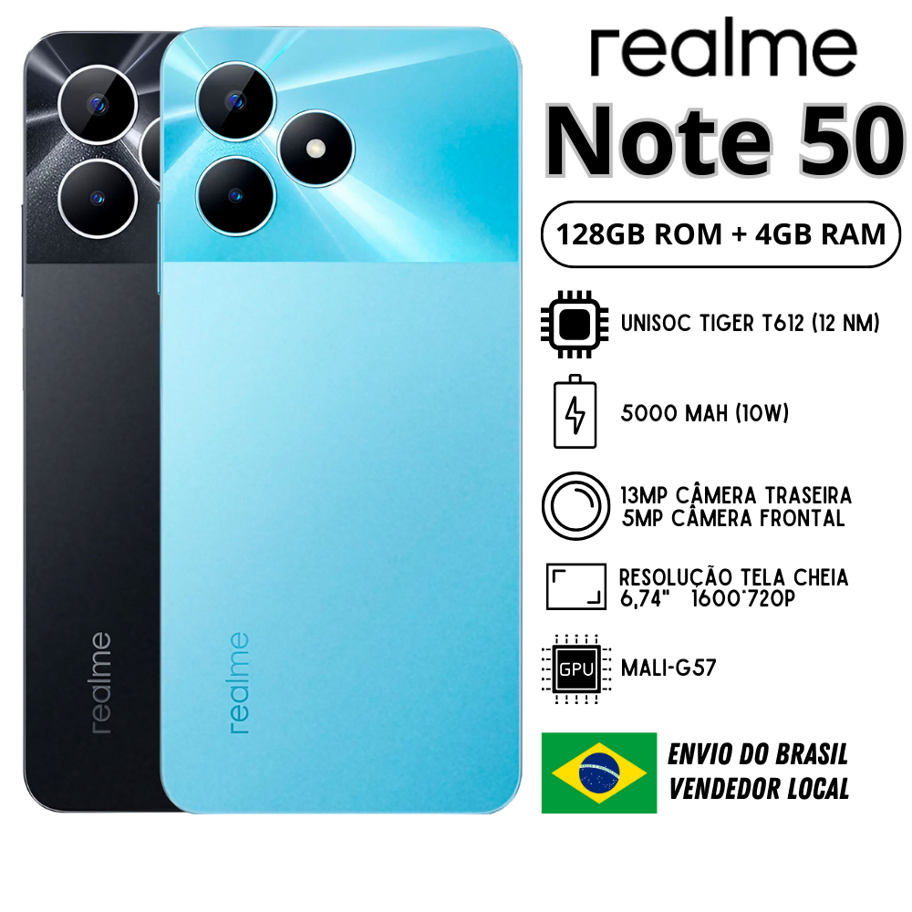 Celular Realme Note 50 128GB ROM / 4GB RAM | Envio do Brasil ...