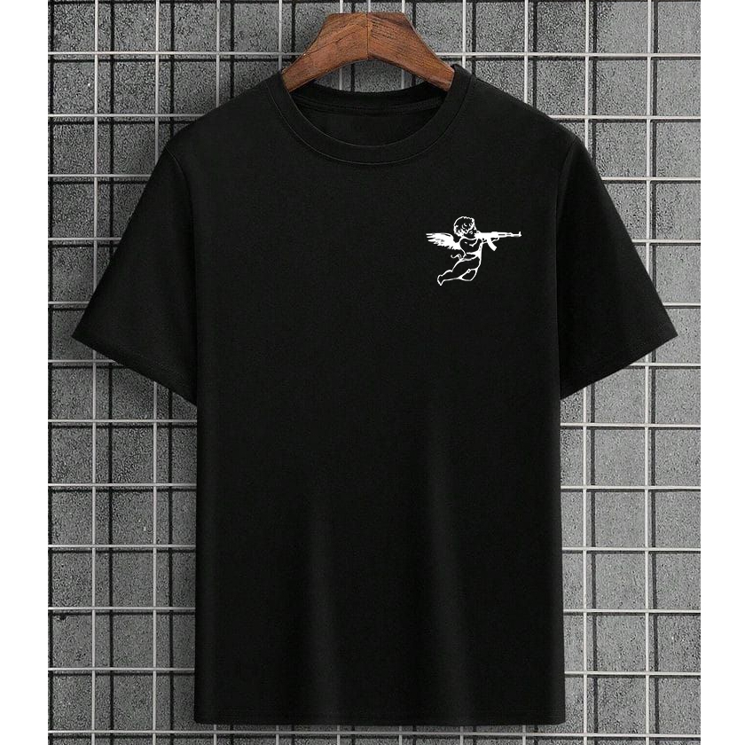 Camisa Camiseta Streetwear Masculina Old School Anjo AK-47 100% algodão envio rapido | Shopee Brasil