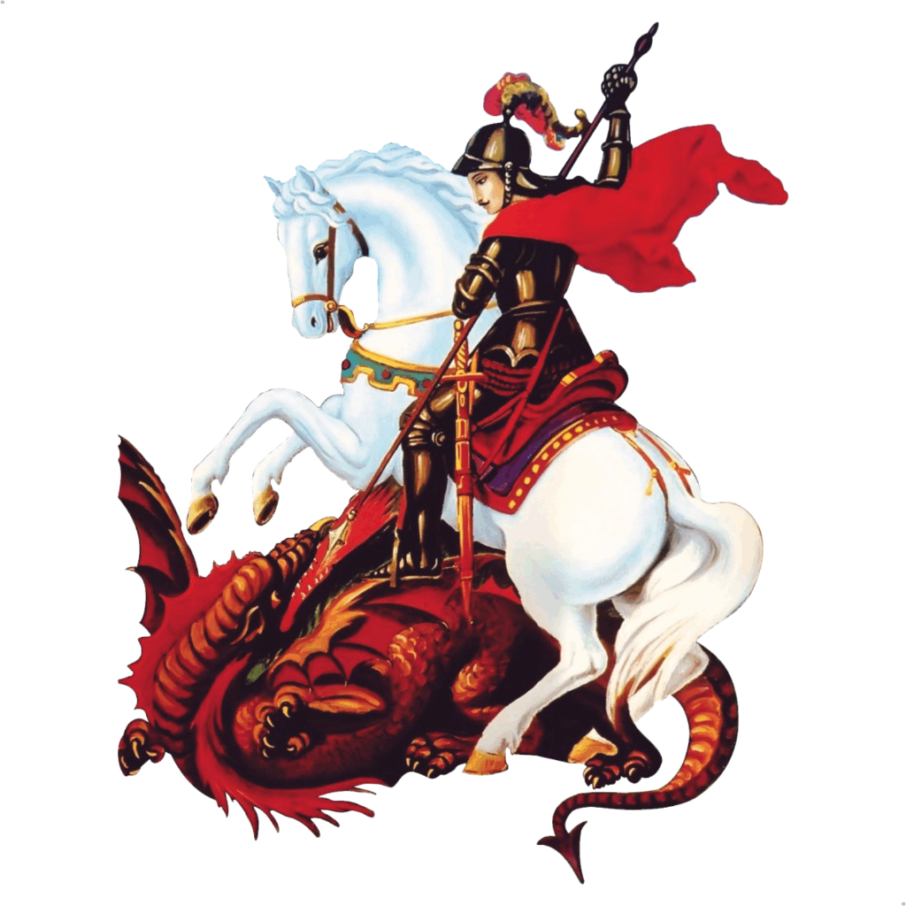 Adesivo São Jorge Imagem Dragão Padroeiro Guerreiro Exercito 25 x 20 ...