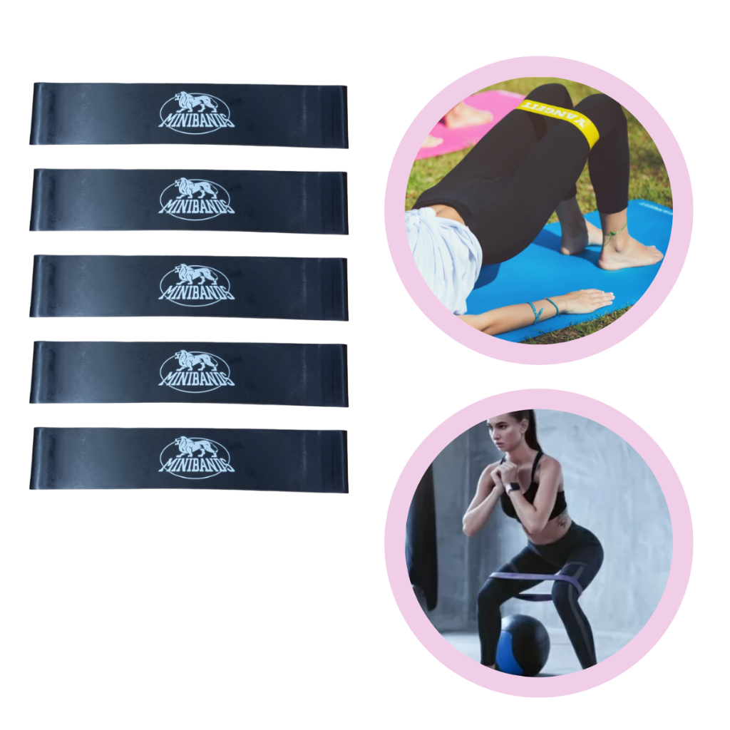 KIT 5 Mini Band Exercitador Elástico Treino Ginastica Pilates E ...