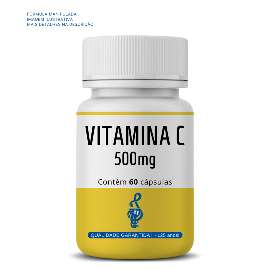 Vitamina C 500mg 60 CPS - Suplemento alimentar | Shopee Brasil