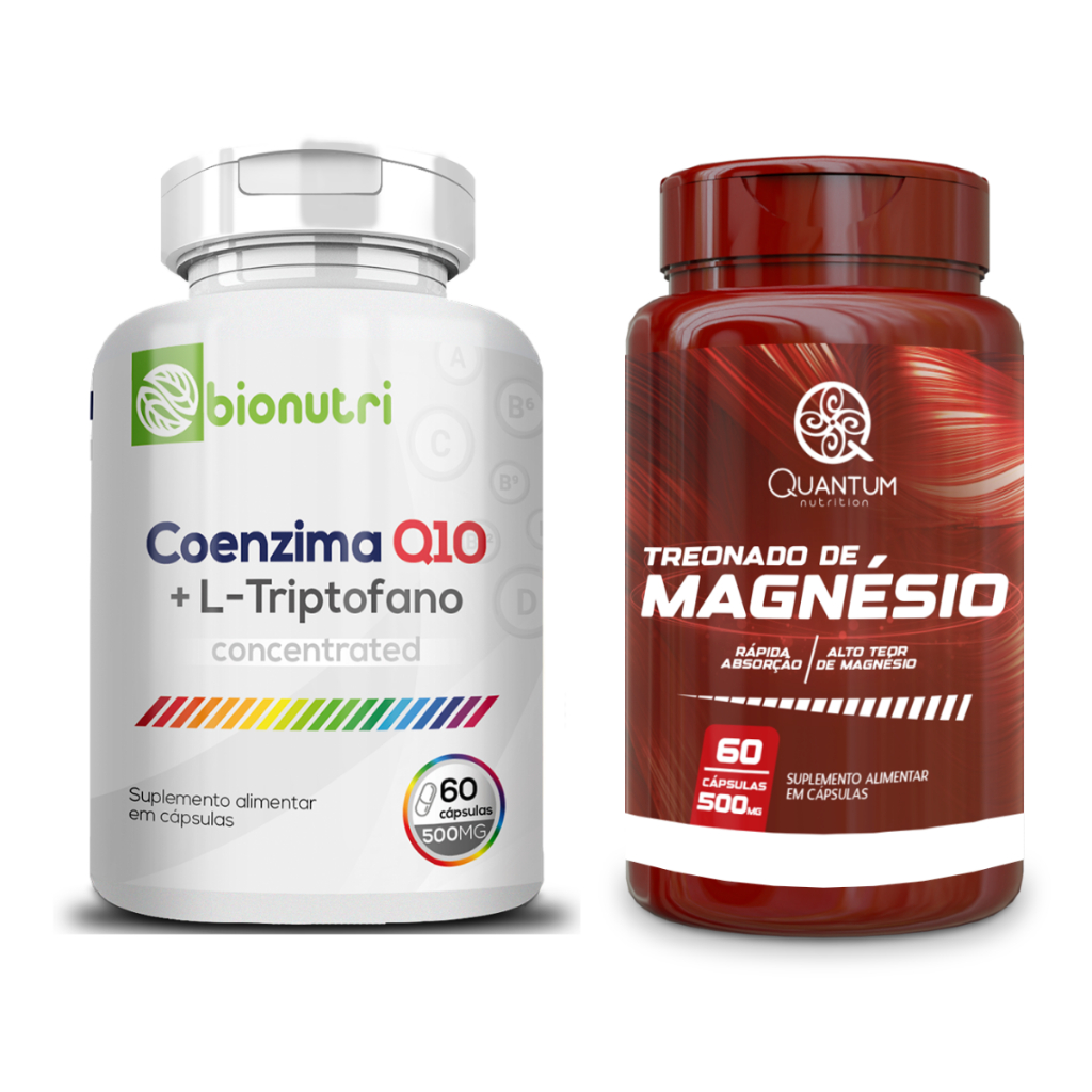 Kit Coenzima Q10 Bionutri + Magnesio L-Treonato Quantum 60 Capsulas | Shopee Brasil