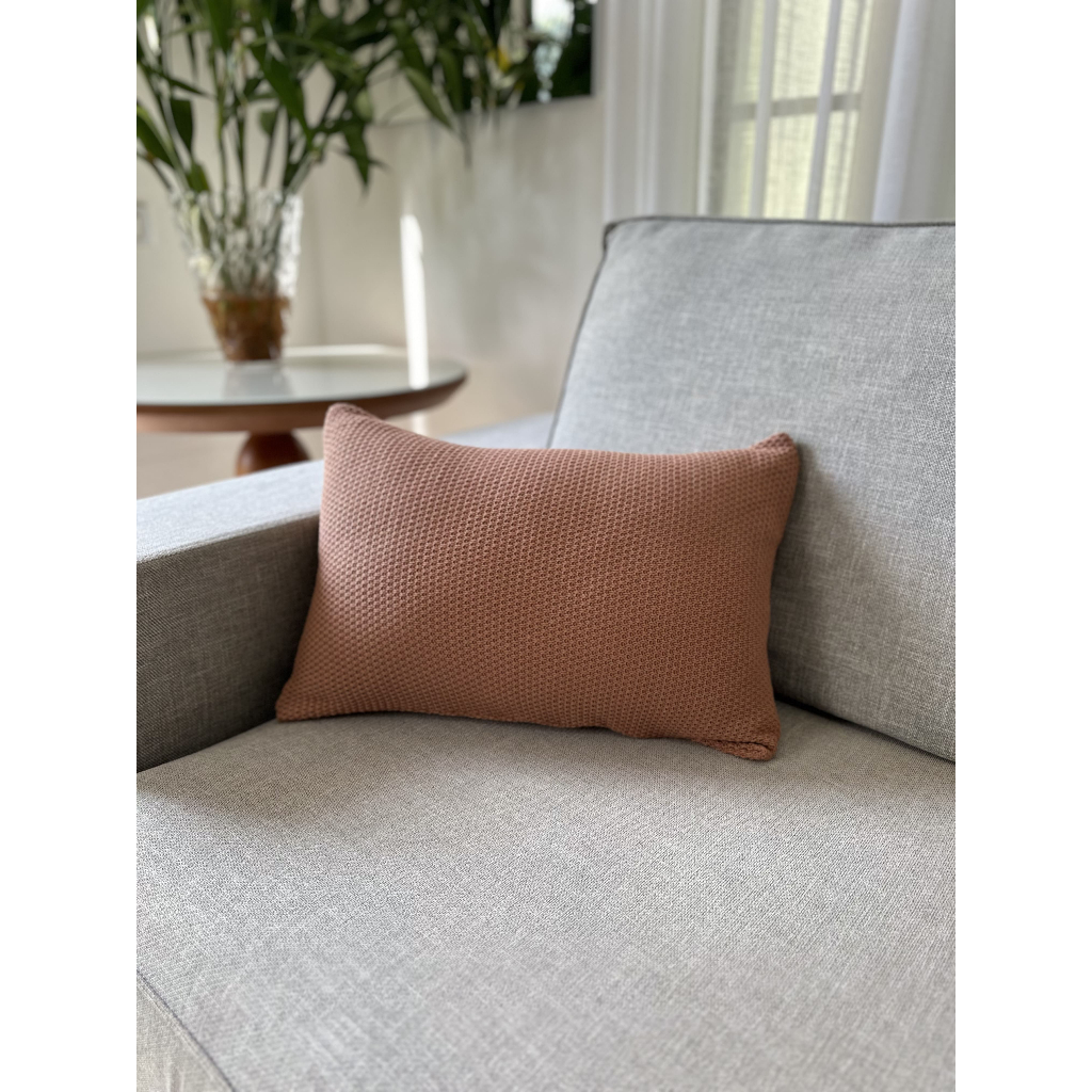Capa De Almofada Decorativa Lisa Tricot 50x30 Sofa Cama | Shopee Brasil