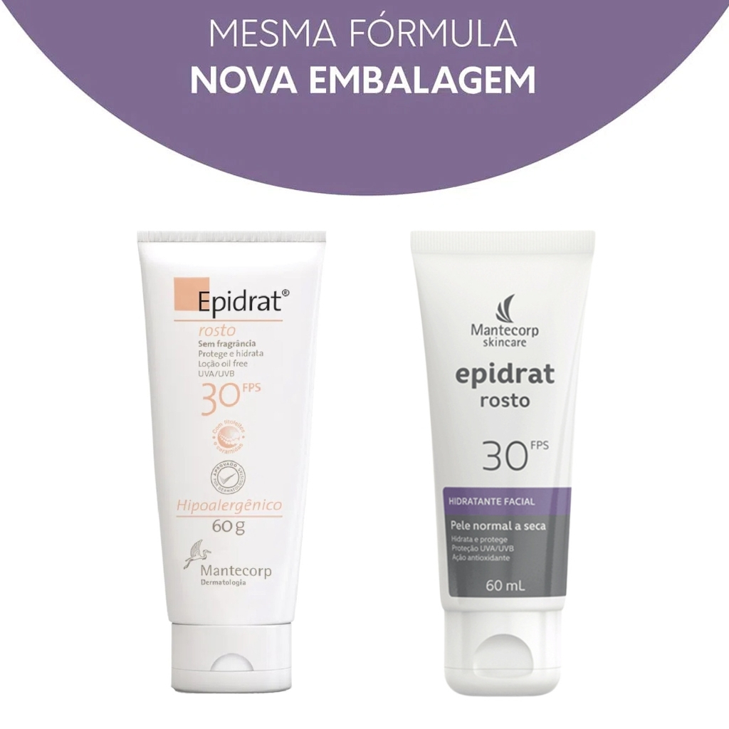 Hidratante Facial Epidrat Rosto FPS30 60ml | Shopee Brasil