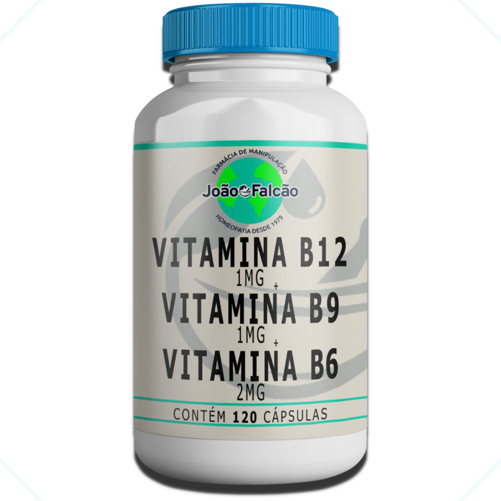 Vitamina B12 1Mg + Vitamina B9 1Mg + Vitamina B6 2Mg - 120 Cápsulas ...