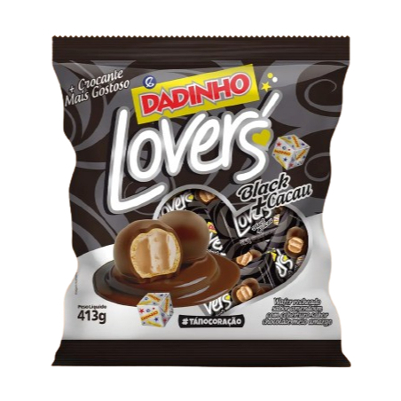 Bombom Dadinho Black + Cacau 16,5g 413g Lovers Doce Sabor Dizioli ...