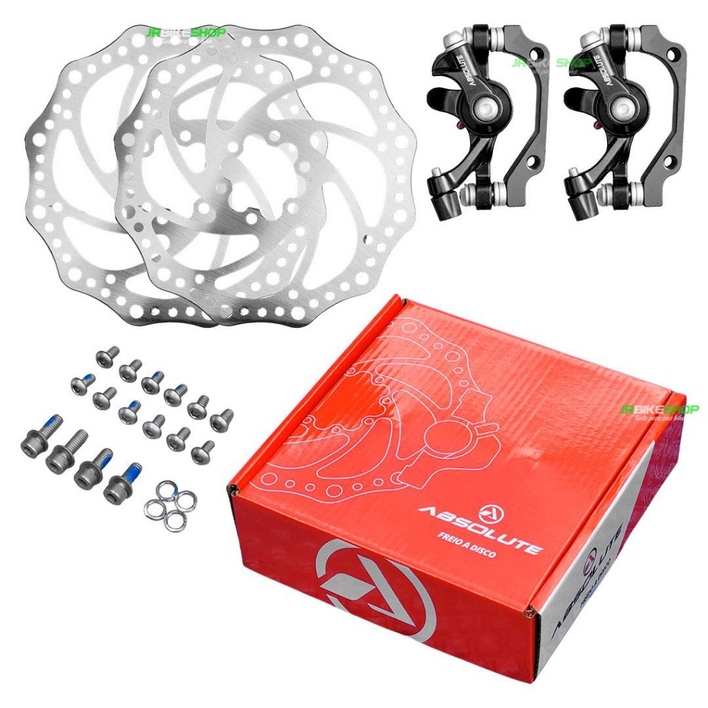 Freio Disco Bicicleta Mecânico Completo Absolute | Shopee Brasil