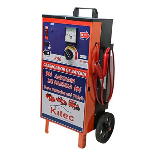 Carregador De Baterias 12v E Auxiliar De Partida 70a/h Kitec Original Carrinho com Roda | Shopee ...