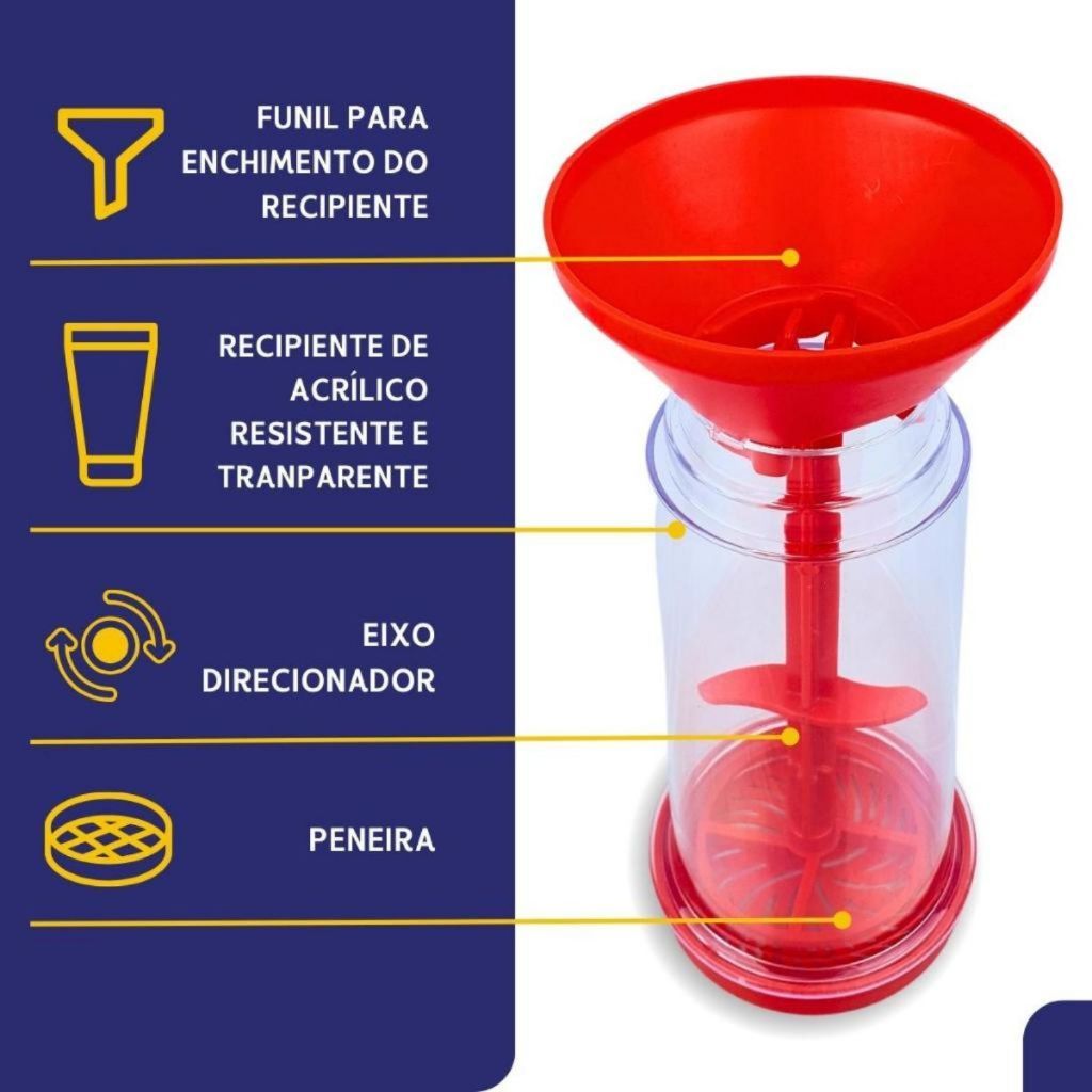 Tapioqueira Peneira Polvilhador - Armazena Tapioca Beiju Tapioca ...