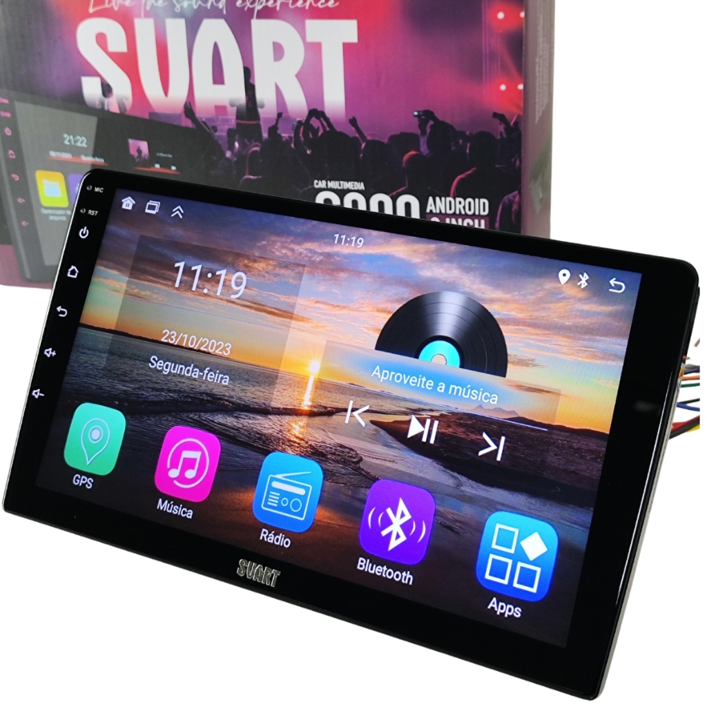 Central Multimidia Para Carro 9 Polegadas GPS Android 13 2gb Ram Espelhamento Carplay Android ...