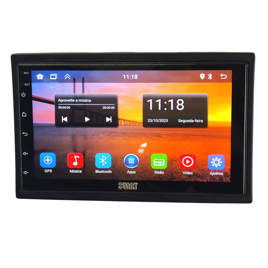 Central Multimidia Para Carro 7 Polegadas GPS Android 13 2gb Ram Espelhamento Carplay Android ...