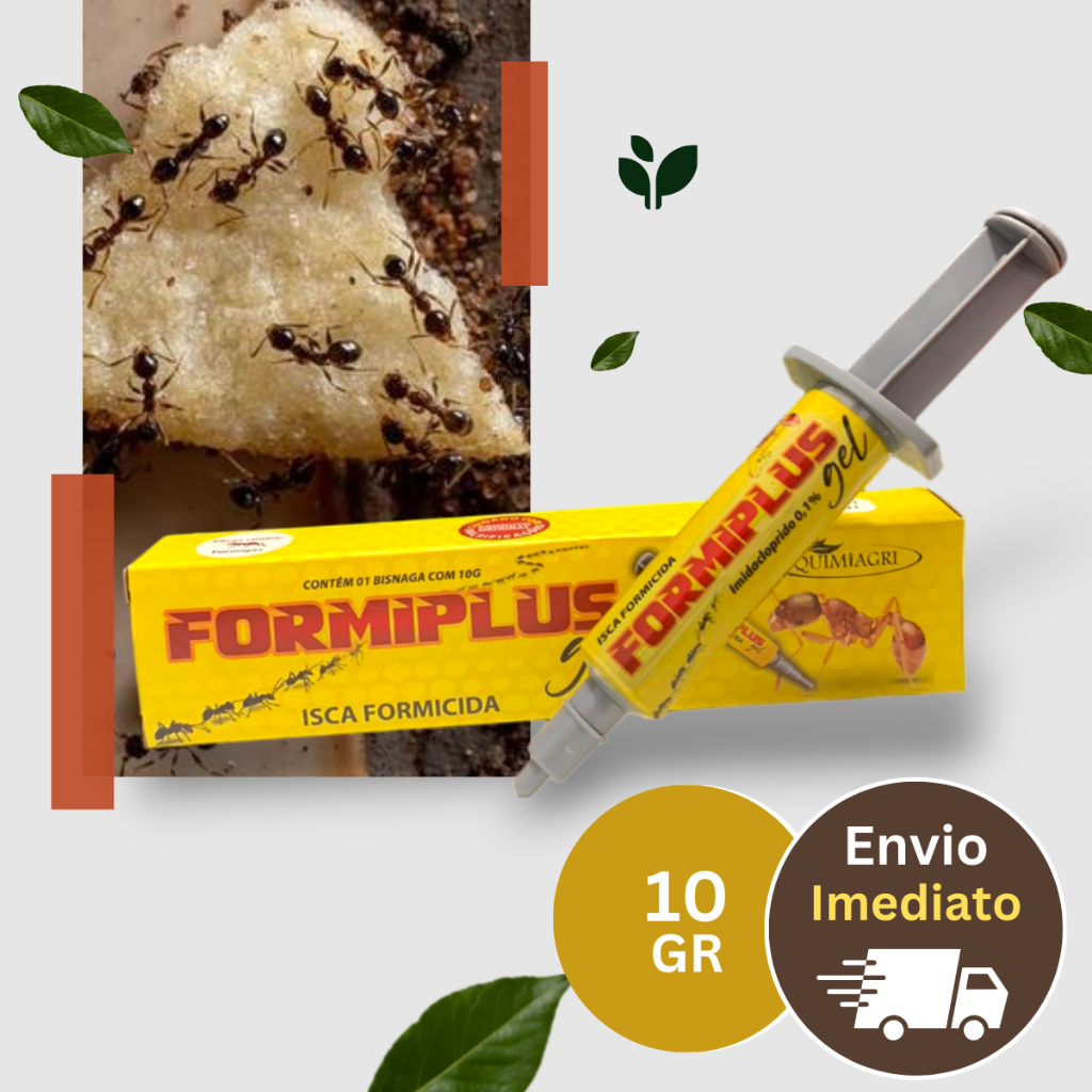 Formicida em Gel Formiplus 10g Mata e Elimina Formigas Efeito Imediato ...