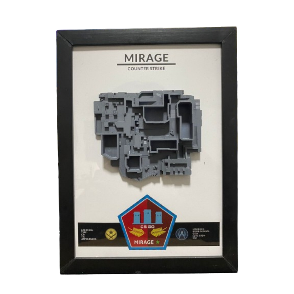 Miniatura Counter Strike Mapa Mirage 3d - Escorrega o Preço