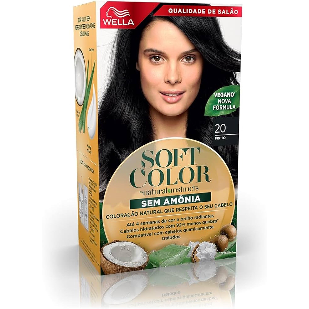 TINTURA SOFT COLOR 20 - PRETO | Shopee Brasil