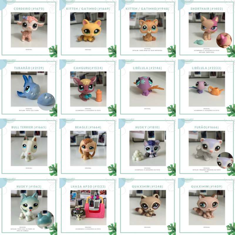 Littlest Pet Shop - Tubarão, shorthair, Lhasa, bull terrier, ferret ...