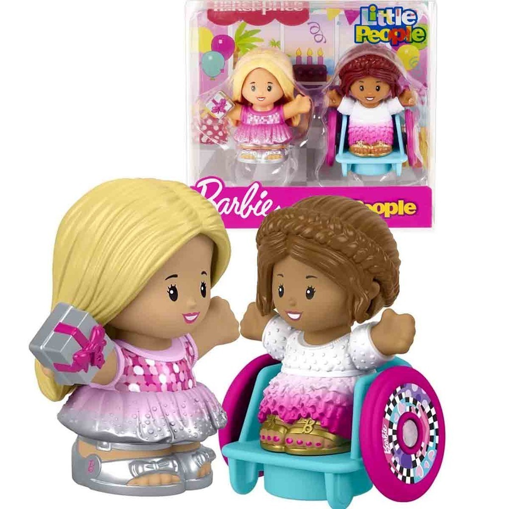 Barbie 2 Mini Bonecos Little People - Cadeirante - Mattel | Shopee Brasil