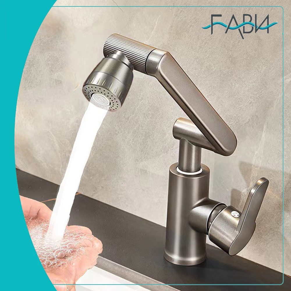 Torneira Banheiro Rotativa 360 Monocomando Lavabo Luxo Preto Água ...