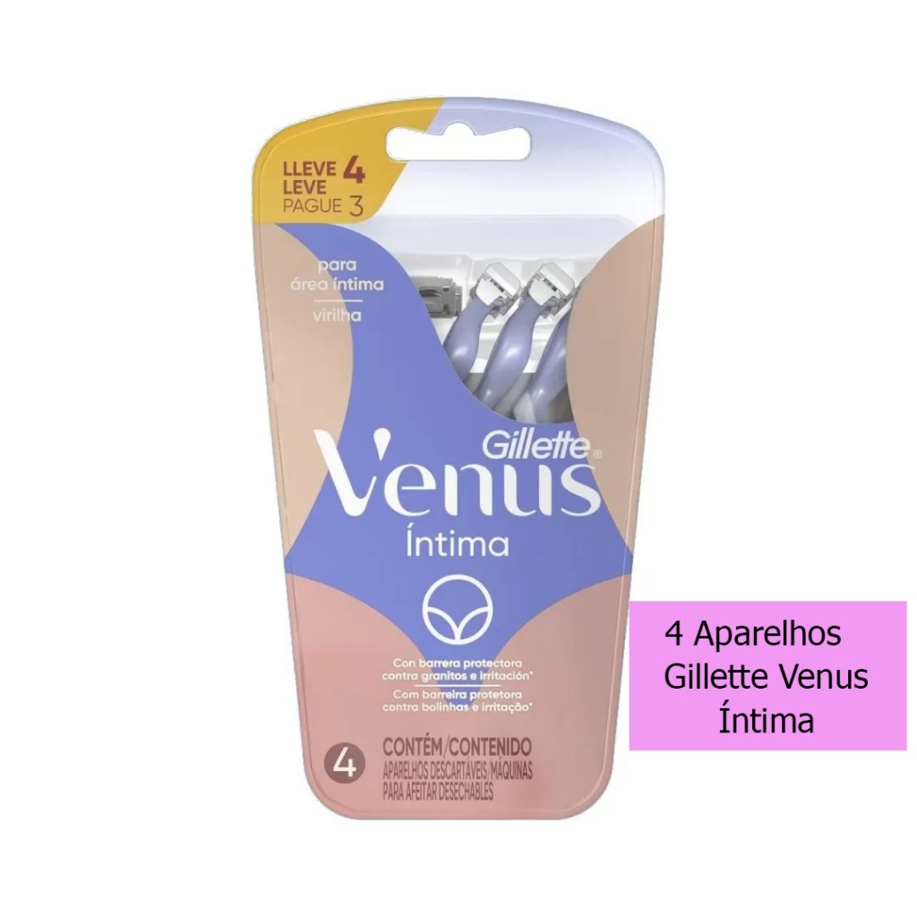 Aparelhos de Depilação Gillette Venus Íntima 4-Unidades por Caixa ...