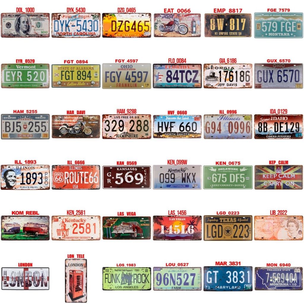 Kit 12 Placas Decorativas Quadros de Paises Para Casa Sala e Quarto ...
