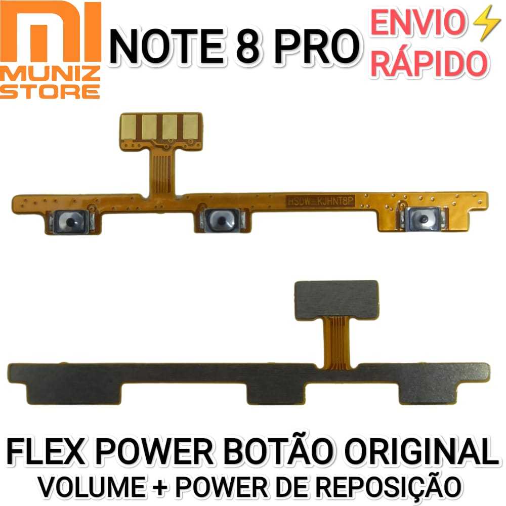 Flex Redmi Note 8 Pro Botão Power + Volume Original De Reposição ...