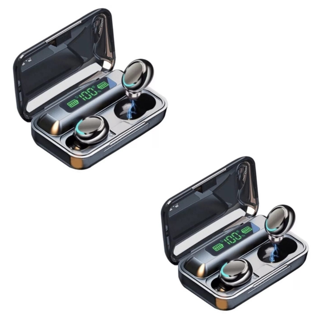 Tws F9-5 Fone De Ouvido Bluetooth A Prova Dágua E Powerbank | Shopee Brasil