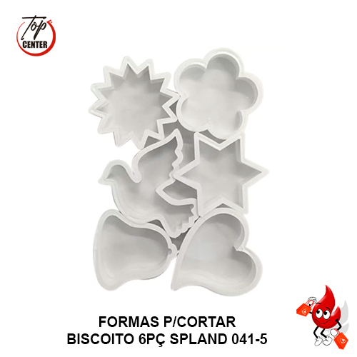 FORMAS PARA CORTAR BISCOITO C/ 6 PEÇAS SPLAND 041-5 (A3D1) | Shopee Brasil