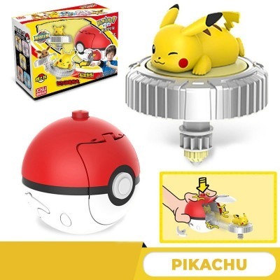 Pokémon Pikachu Spinning Top Figura Anime Dos Desenhos Animados Batalha ...