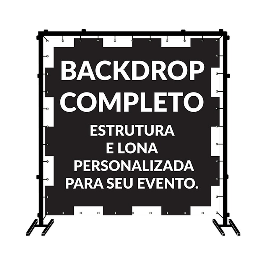 Painel Backdrop Kit Completo Estrutura e Lona Personalizada com sua ...