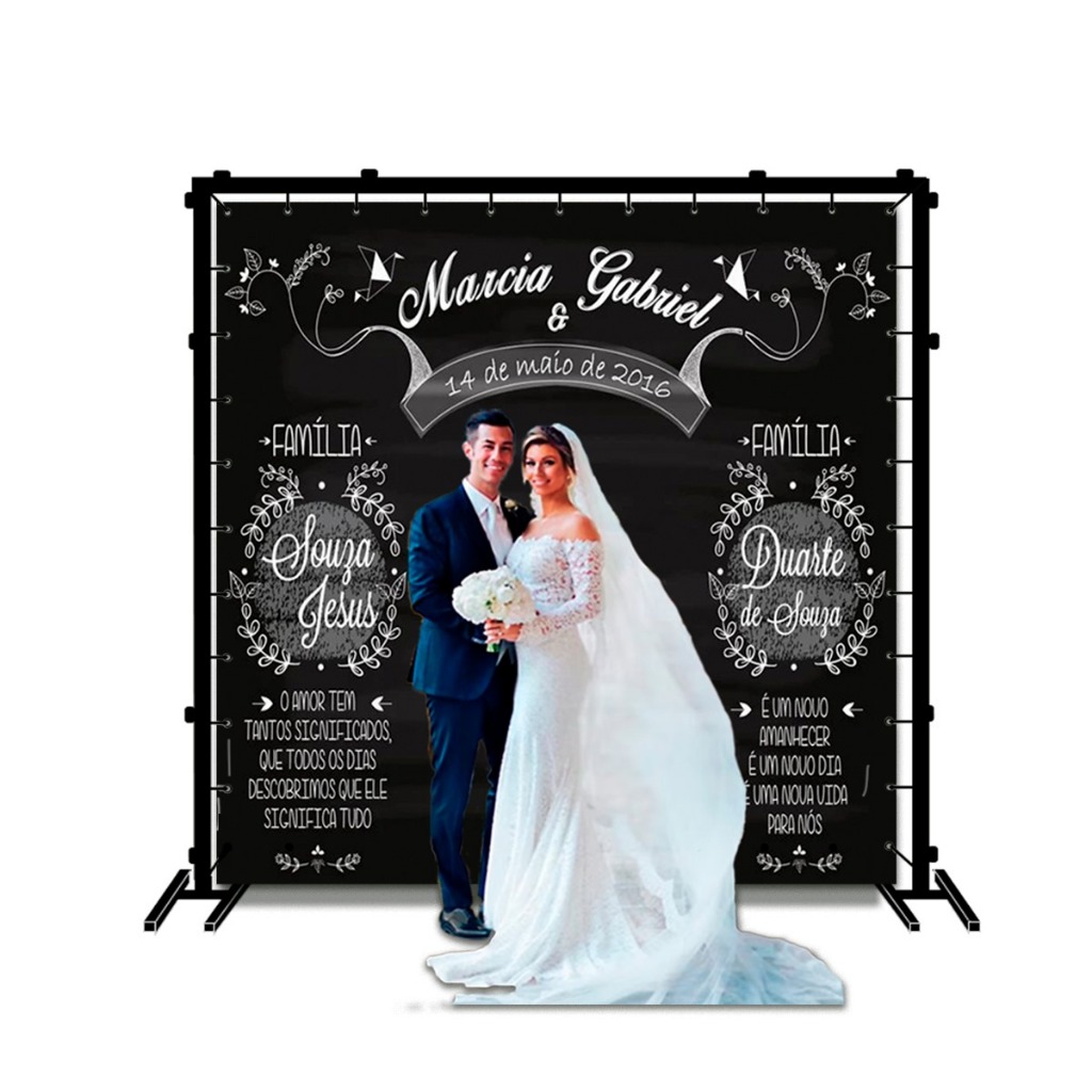 Painel Backdrop Kit Completo Estrutura e Lona Personalizada com sua ...