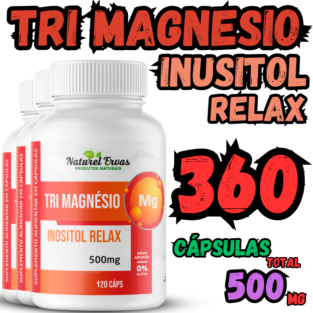 Inositol 120 capsulas + Tri-Magnesio 100% origina mais vendidos ...