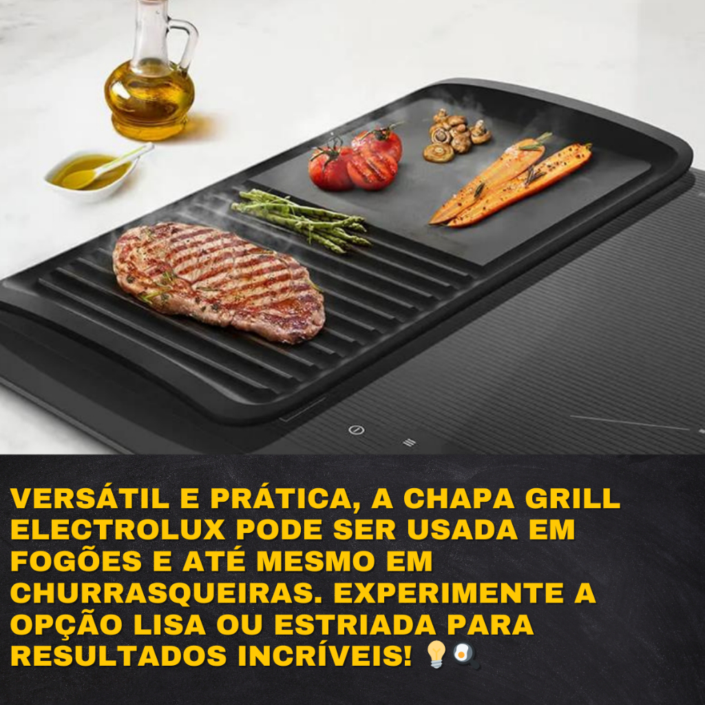 Chapa Grill 23x43 Ferro Fundido Antiaderente Fogão Indução Cooktop ...
