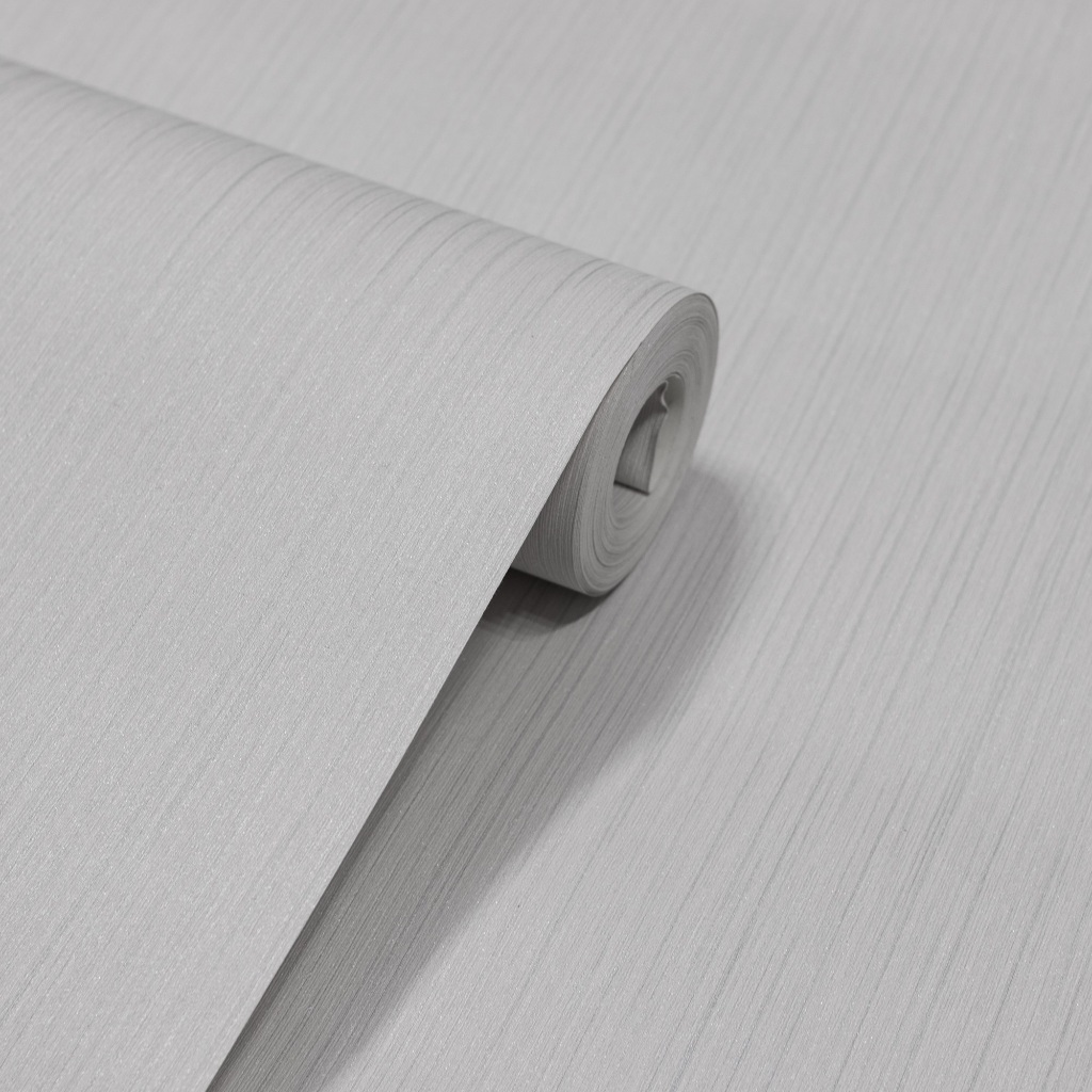 Papel de Parede Rolo Linho Texturizado Cinza Claro Vinílico 9,5m x 0 ...