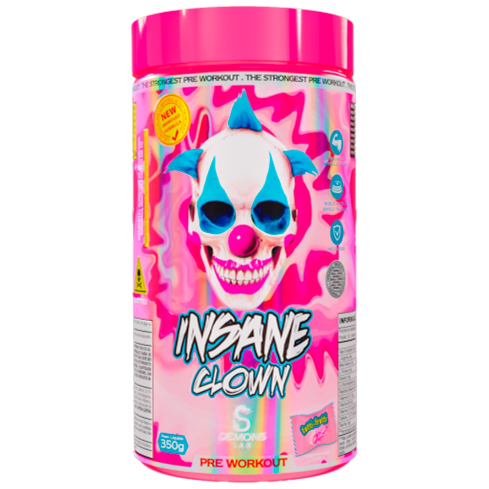 Pré Treino Insane Clown 350g Demons Lab (Pre Workout Aumento De Energia ...