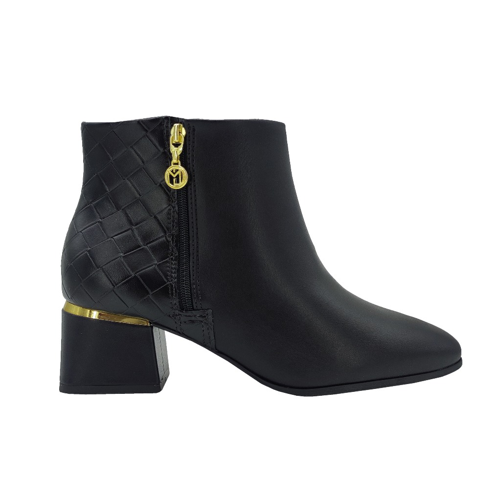 Bota Feminina Modare Cano Baixo Salto Grosso Médio Preta 7082.101 ...