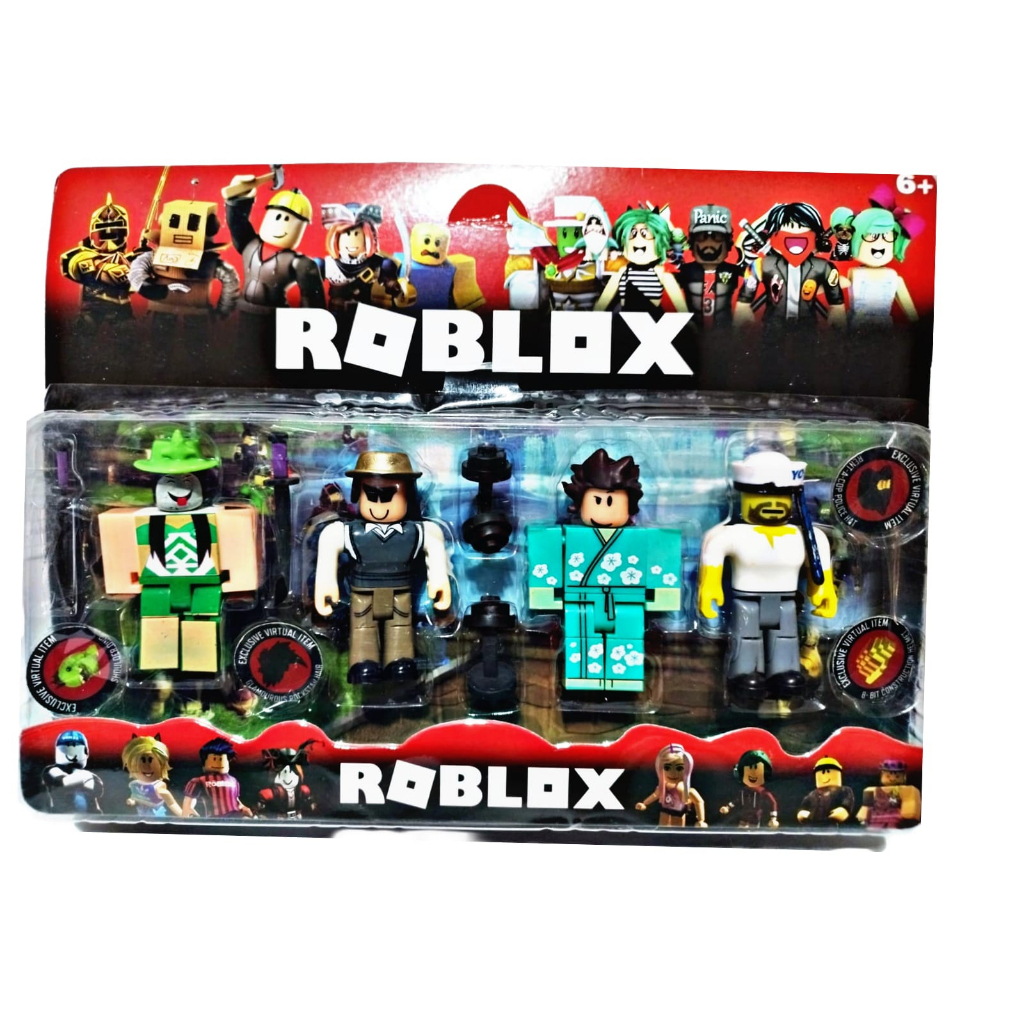 Kit Roblox C/ 04 Bonecos Figuras Ação Roblox Game Jogo Articulados ...