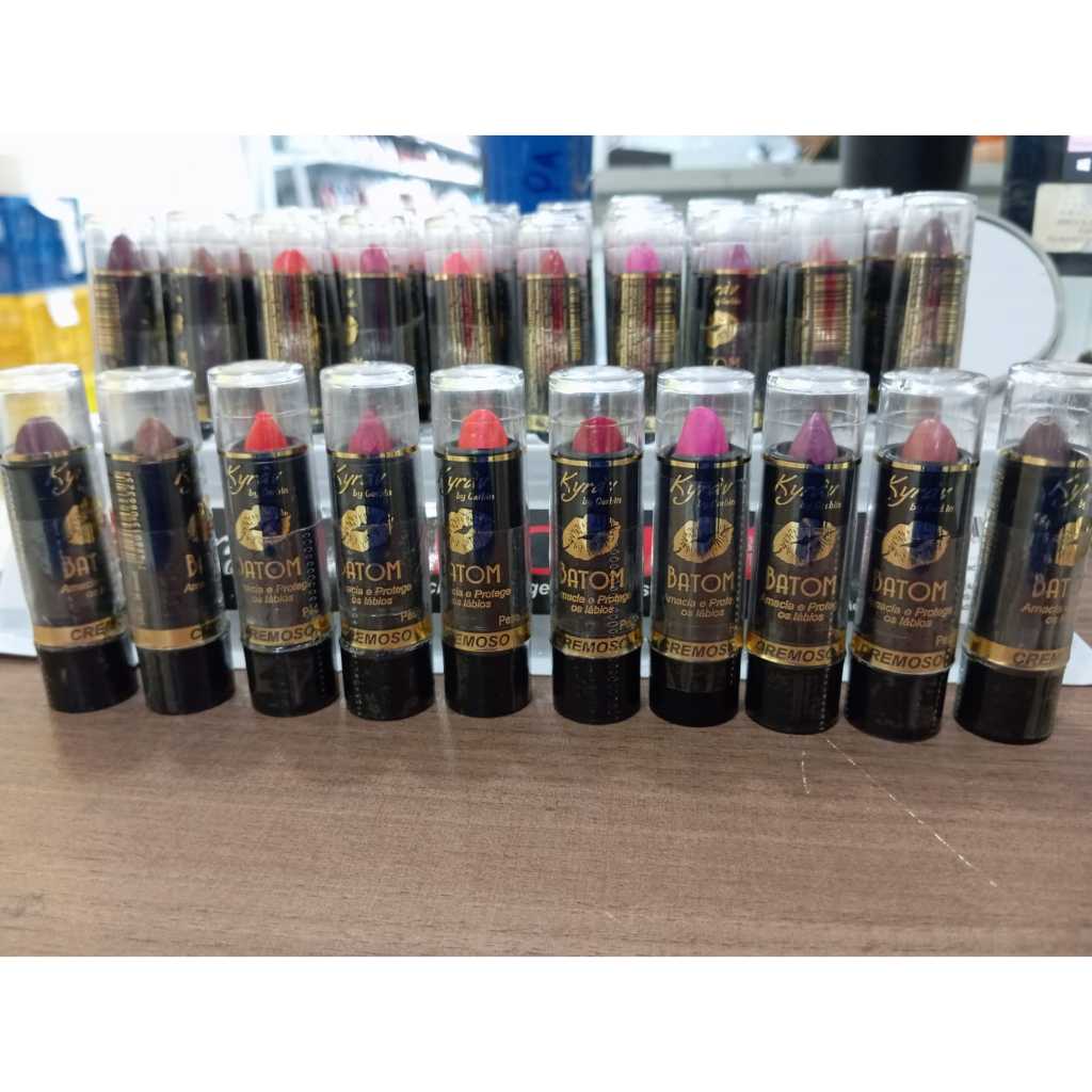 Kit C/ 10 Unidades Sortidos Batom Kyrav- Batom Cremoso | Shopee Brasil