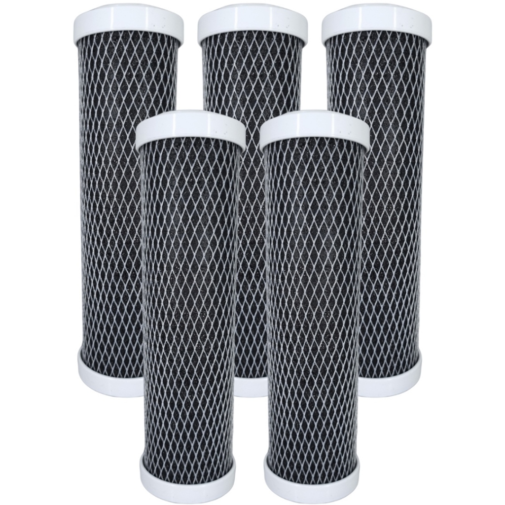 Kit 5 Elementos Filtrante Refil Carbon Block Aquablock 10'' | Shopee Brasil